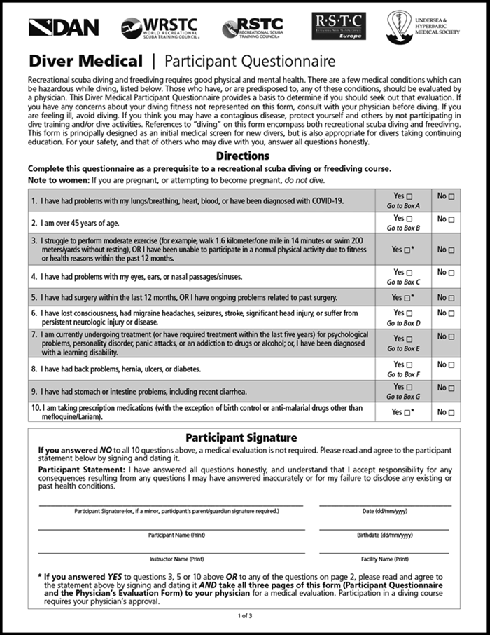 Padi Dive Medical Form 2023 - Printable Forms Free Online Padi Dive Medical Form 2023 - Printable Forms Free Online